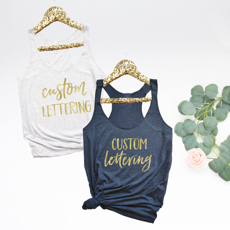 Custom Lettering Tank – Everything Decorated